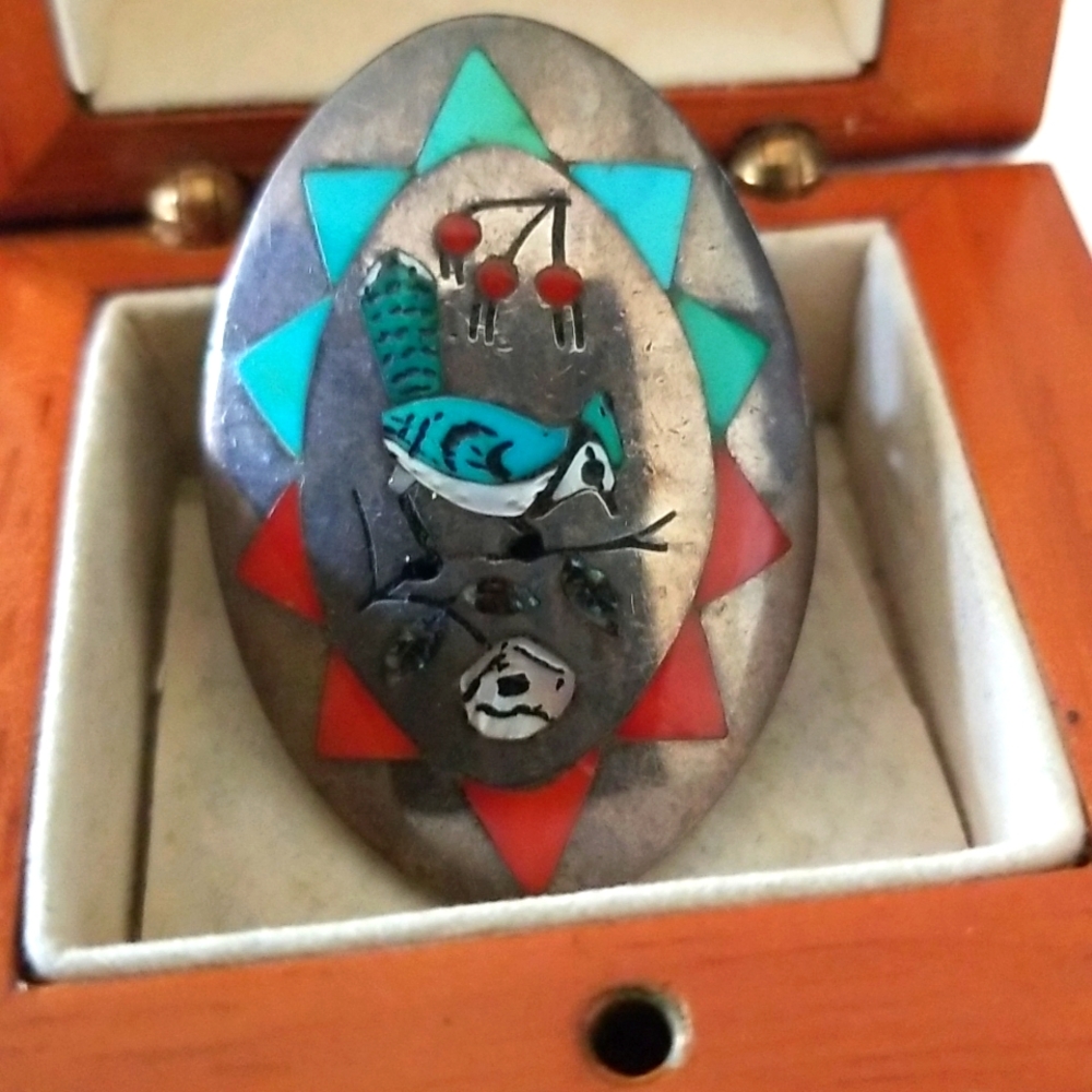 American Indian Zuni Ring - Gem